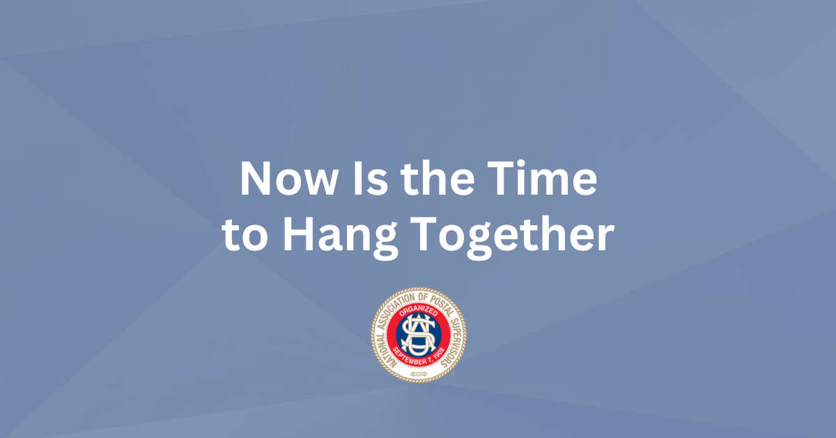 Now Is the Time to Hang Together